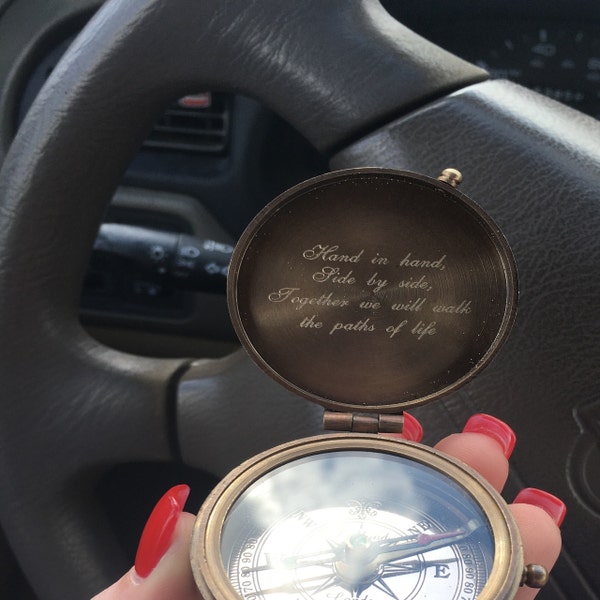 Compass, Personalized Engraved Compass, Wedding Gift, Anniversary Gift ...