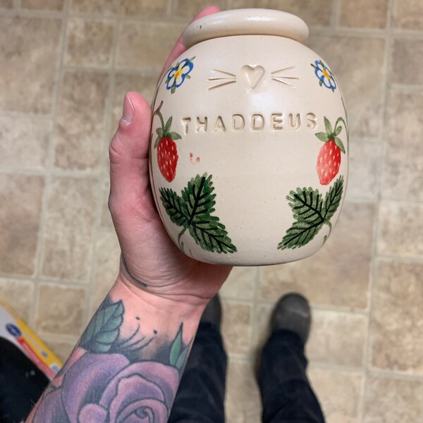 Strawberries Cat Urn, Wild Strawberries Dog Urn for Animals, Floral - Etsy