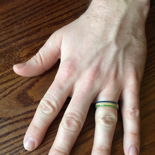 Wooden Ring - Skateboard Ring - Waterproof - Skate Ring - Blue - Wood ...