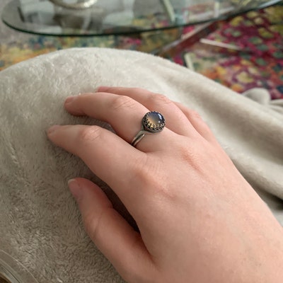 Small Silver Mood Ring Real Color Changing Mood Ring With Mood Color ...