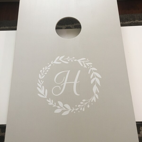 Monogram STENCIL or DECAL / Personalized Monogram / Wreath Monogram ...