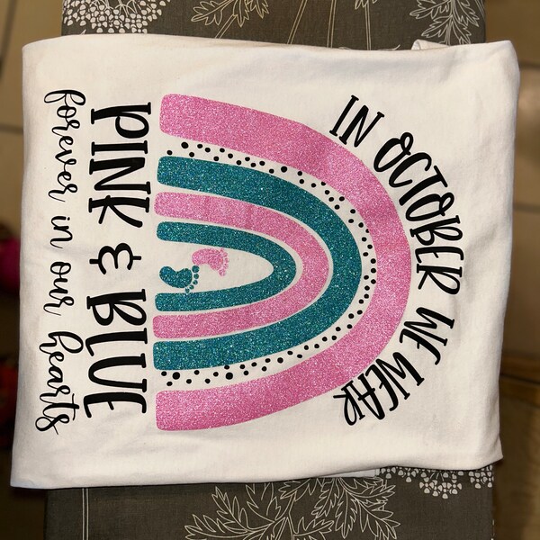 In October We Wear Pink, in October We Wear Blue Svg, Rainbow Svg ...