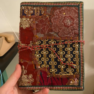 Tree Free Journal Sustainable Patchwork Upcycled Embroidered Fabric ...