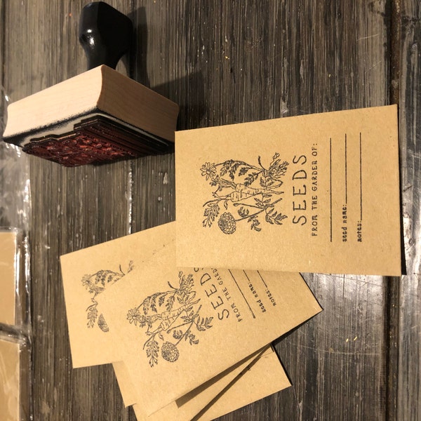 Custom Seed Packet Stamp | Wildflower Seed Stamp | Seed Labeling Stamp ...