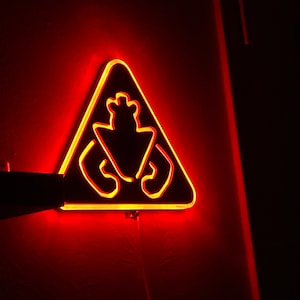 FNAF Security Breach Warning Sign , Neon Like , LED , Light , Wall ...
