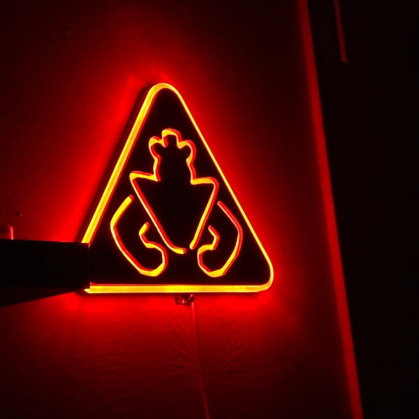 FNAF Security Breach Warning Sign , Neon Like , LED , Light , Wall ...