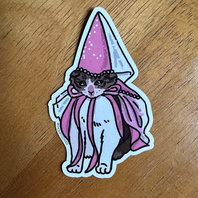 Tarot Cat the Magician Wizard Cat Meme Sticker Cat Meme Sticker, Sad ...