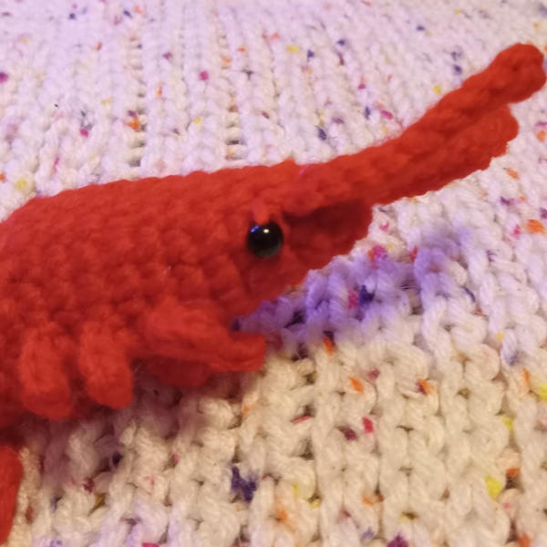 Squishy Shrimp Crochet Plushies | Chenille Shrimp Amigurumi - Etsy