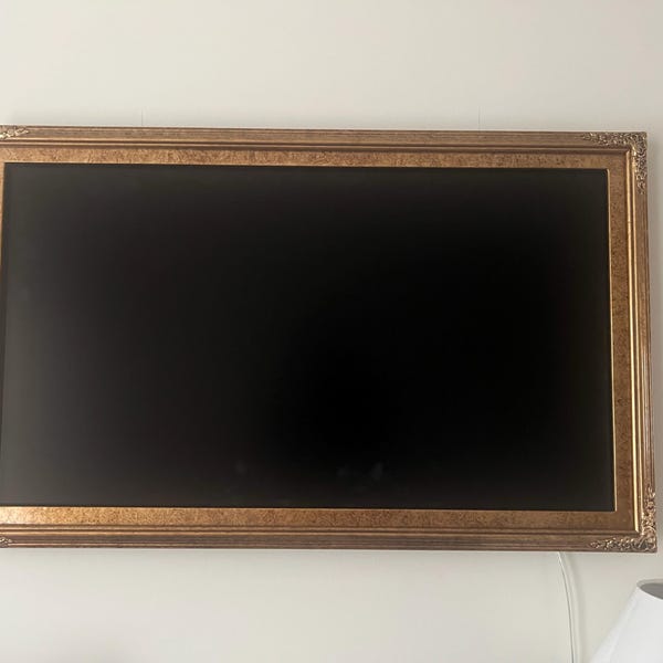 32, 43, 50, 55 Inch Ornate Frame for Samsung the Frame TV, Satin Black ...