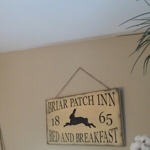 Custom Carved Wooden Sign briar Patch Inn Bed and - Etsy