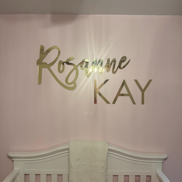 Nursery Name Art - Baby Room Sign - Nursery Wall Decor - Nursery Wall ...