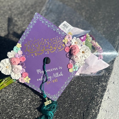 Custom Islamic Graduation Cap Hand Painted Cap 3D Highschool, College ...