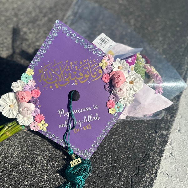 Custom Islamic Graduation Cap - Hand Painted Cap - 3D - Highschool ...