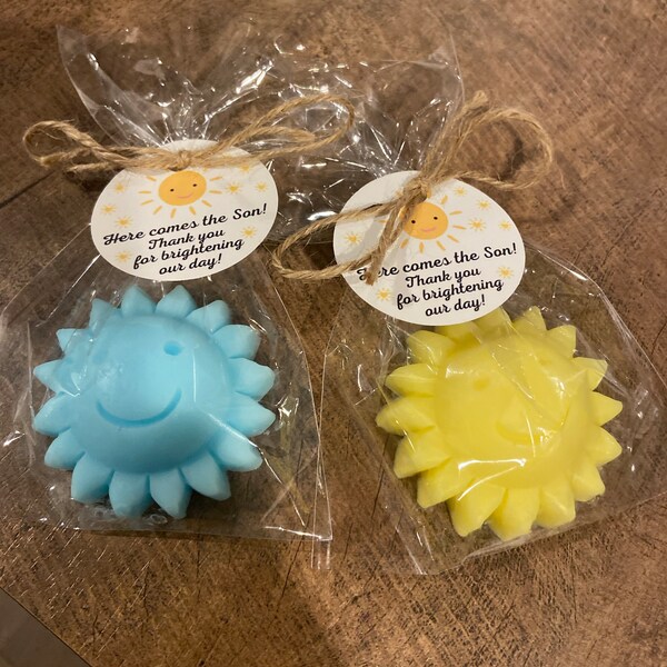 Sun Baby Shower Soap Favors Sunshine Soap Here Comes the Son Soap Baby ...