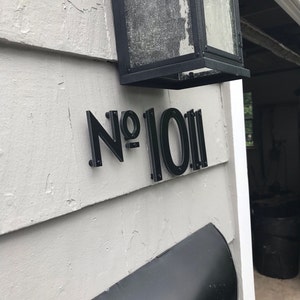 CLASSIC MODERN House No. Letters in Black, Large House Number Add On ...