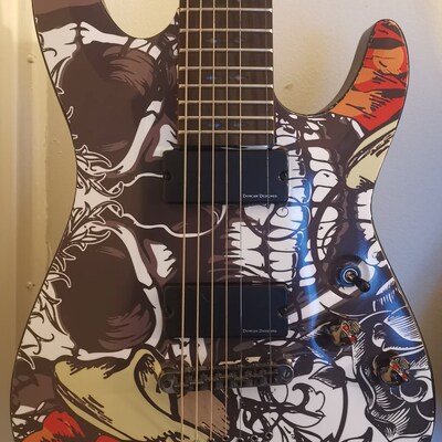 Guitar Skin Wrap Laminated Vinyl Sticker. Guitar Skin Vinyl - Etsy