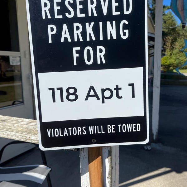 Custom Reserved Parking Sign: Personalized Metal Outdoor Sign - Etsy
