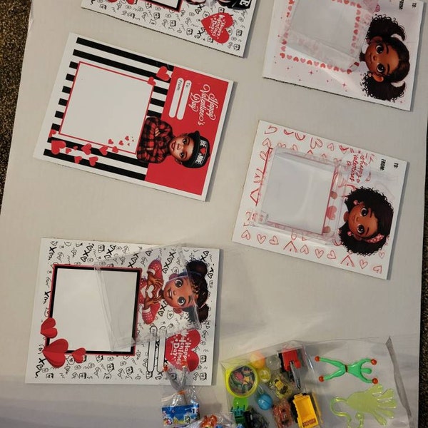 12 Jumbo Valentine's Day Card Bundle, Printable Candy Snack Gift Card ...