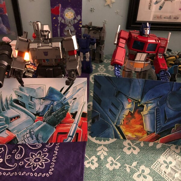 TF Megatron Optimus Prime Megop Earthspark Art Print 13x19 - War for ...
