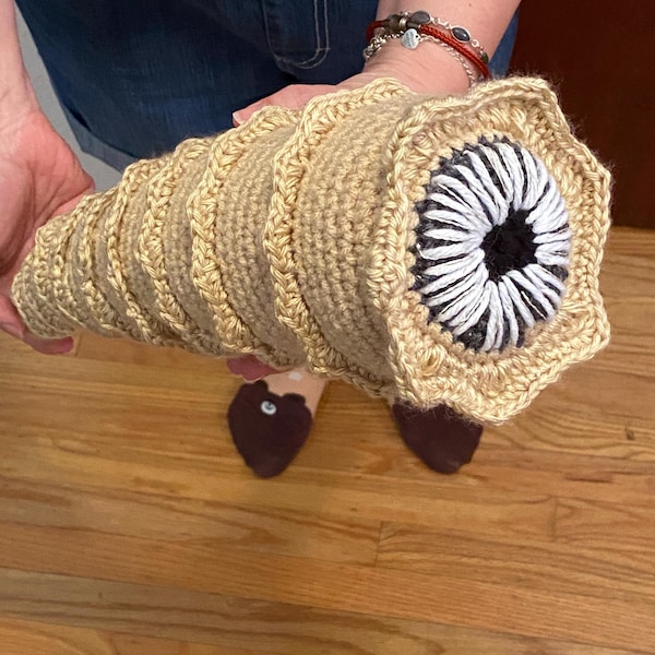 Amigurumi Sandworm Crochet Pattern. Scary Desert Worm Monster. No Sew ...