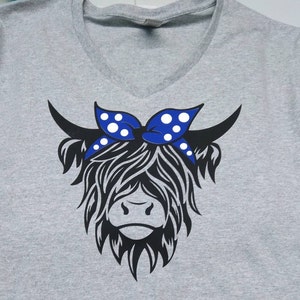 Highland Cow SVG, Cow With Bandana SVG, Cow Head SVG, Cow Face Png ...