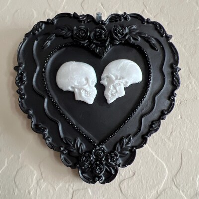 Pastel Goth PINK SWEETS JAR Black Glass Candy Dish W/ Skulls & Bat ...