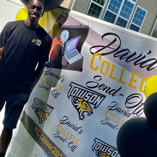 College Trunk Party Backdrop, Trunk Party Backdrop, Graduation Step and ...