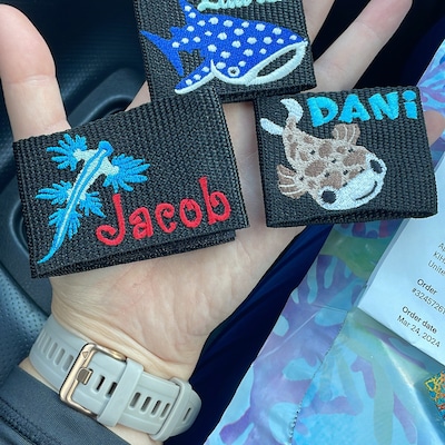 Jellyfish Embroidered BCD Identification Tag Scuba Diver Gift Made on ...