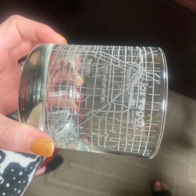 Custom City Map Rocks Glass Any City / Town Personalized - Etsy