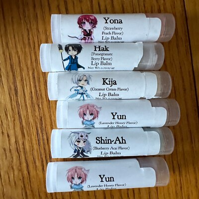 Lip Balm Value Pack, Anime Inspired, Castor Oil Based, Smooth and ...