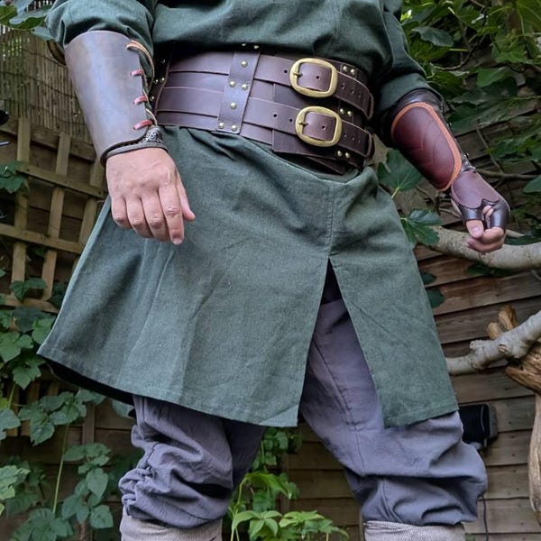 Wide Hero Belt in Heavy Leather for Larp, Cosplay, Steampunk or ...