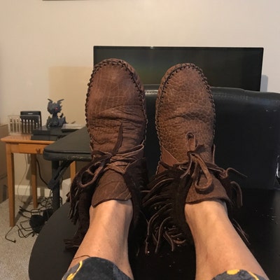 Handmade Moose and Elk Hide Moccasins. - Etsy