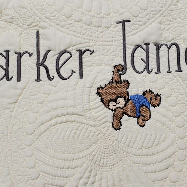 Heirloom Baby Quilt, Blank Embroidery Quilt, Pink Quilt, Blue Quilt ...