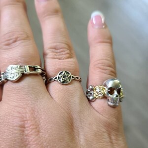 Crossbone Skull Toe Ring Skull Ring Skull Toering Silver - Etsy