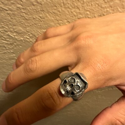 ASMODEUS handcarved Demon Skull Ring Men Ring - Etsy