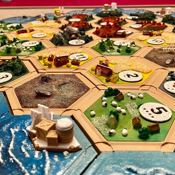 3D Printed Custom Catan Board Inspired by Magics - Etsy