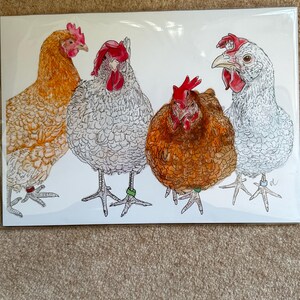 The Chicken Alphabet Art Print, Chicken Art Print, Chicken Theme Gift ...