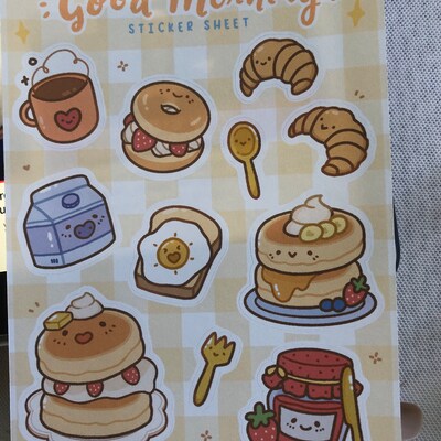Good Morning Sticker Sheet Cute for Planners Bullet Journal Notebook or ...