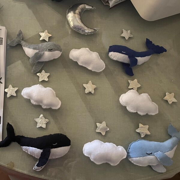 Shark Sewing Pattern Felt, DIY Shark Ornament, Ocean Animal Pattern ...