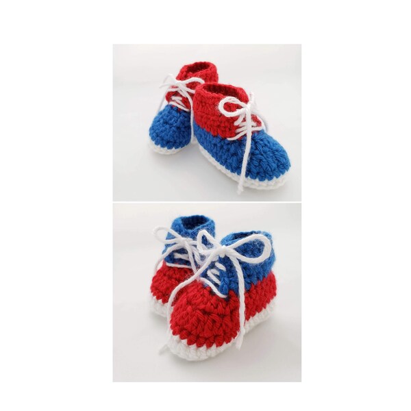 Crochet Baby Booties - Sneakers - Pattern DIGITAL DOWNLOAD ONLY - Etsy