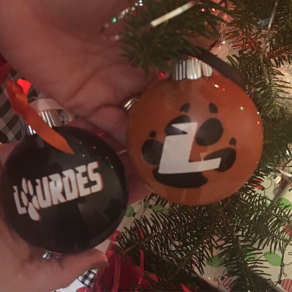 Custom School/college/sorority/fraternity Christmas Tree Ornaments SET ...
