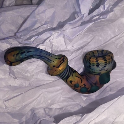 Glass Pipe, Kitty Cat Spoon Pipe, Spoon Pipe, Sand Etched Spoon Pipe ...