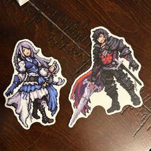 Final Fantasy VII Remake Pixel Art Stickers Cloud Strife, Sephiroth ...