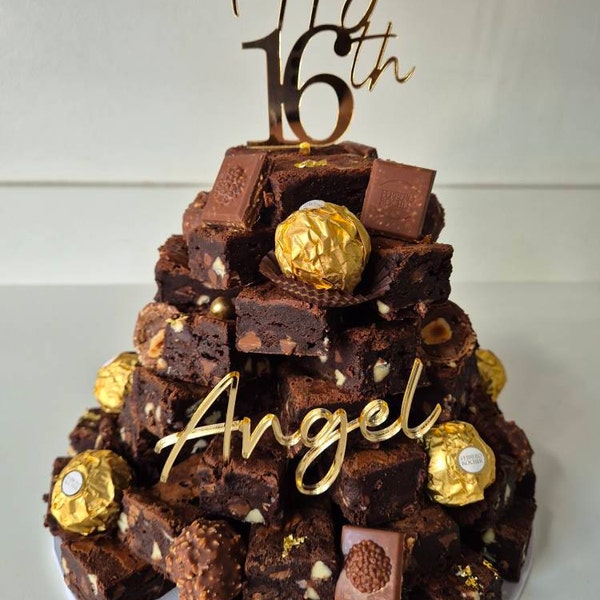 Acrylic 18th Birthday Cake Topper and Name Cake Charm, Gold Mirror Cake ...