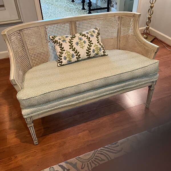 Modified Squares Light Blue, off White, Gray Woven Crypton Coated ...