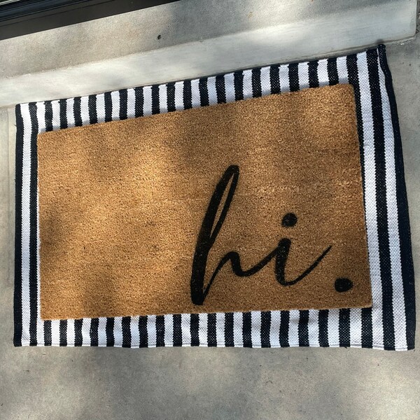 Hi Door Mat - Etsy