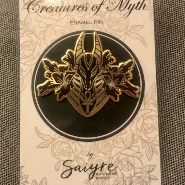 Anubis Hard Enamel Pin | Egyptian Collection | Jackal Deity Mythology ...