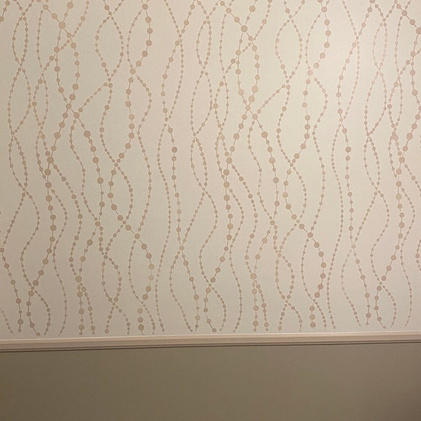 Pearls Wall Stencil - LARGE WALL STENCILS Instead of Wallpaper - Easy ...