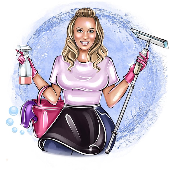 Cleaning Business Logo,house Chores Logo,cartoon Logo Design,office ...