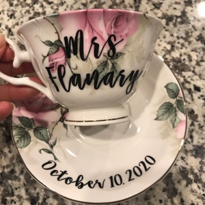 Custom Tea Cup Personalized Tea Cup Personalized Teacup Bride Teacup ...